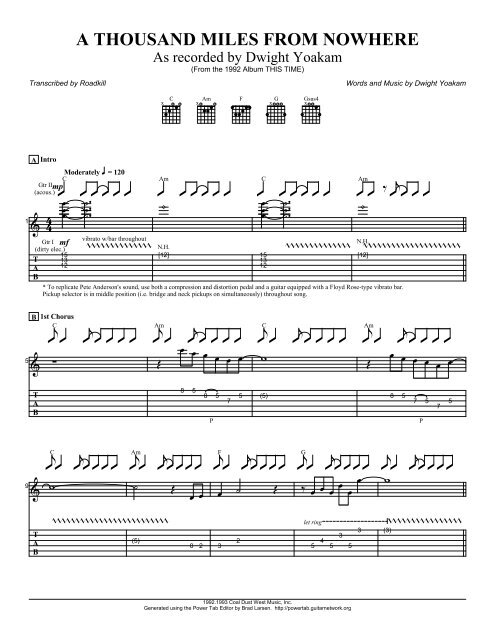 1000 Miles Guitar Chords