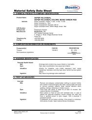 Material Safety Data Sheet - Bostik Philippines Inc.