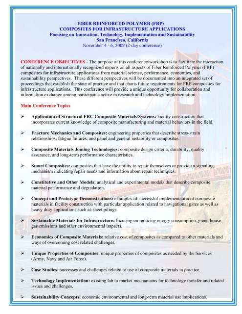 FIBER REINFORCED POLYMER (FRP) - University of the Pacific