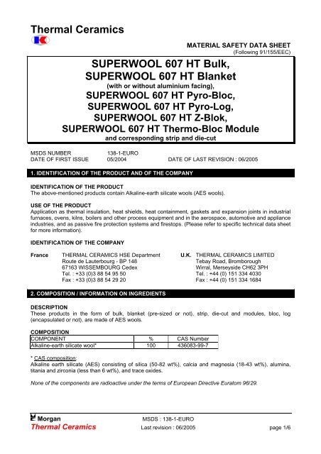 Superwool 607 HT BLanket.pdf - SIG Technical Insulation