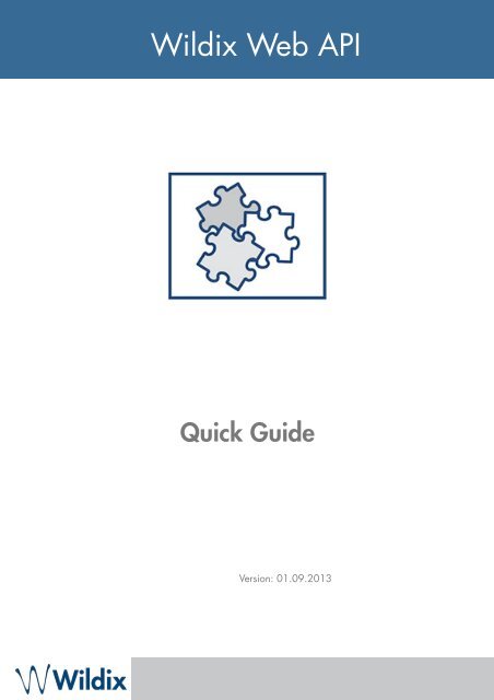 Web API Quick Guide - Wildix