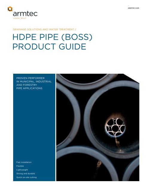 HDPe PiPe (BoSS) ProDuCt guiDe - Armtec