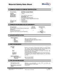Material Safety Data Sheet - Bostik Philippines Inc.
