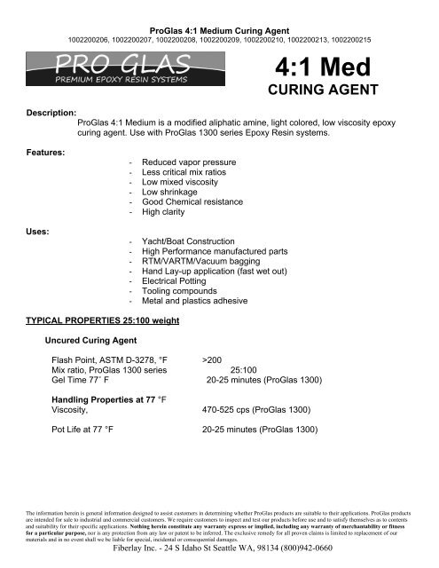 4:1 Med CURING AGENT - Fiberlay