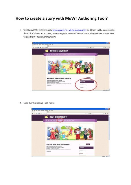 How to create a story with MuViT Authoring Tool?