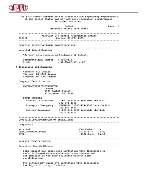 material safety data sheet mil-prf-27617 - ChemCenters