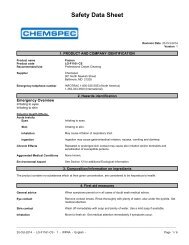 MSDS - Diversey Inc. - Material Safety Data Sheets