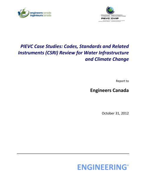 Codes, Standards and Related Instruments (CSRI) - Vulnerability ...