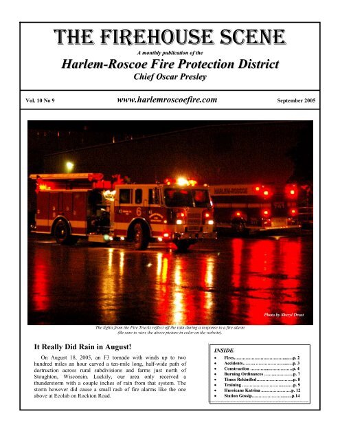 THE FIREHOUSE SCENE - Harlem Roscoe Fire Protection District