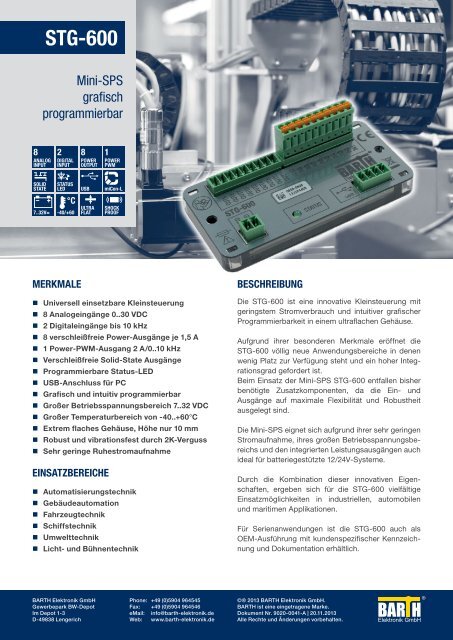 STG-600 - BARTH Elektronik GmbH
