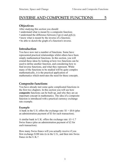 Inverse And Composite Functions Mathlearner