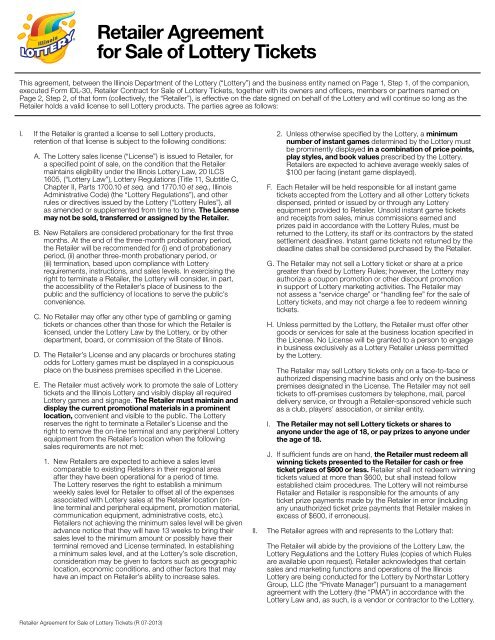 Illinois Lottery Retailer Application Packet