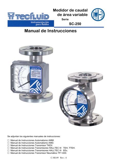 Manual Instruccions SC-250 Rev 4.PUB - Tecfluid