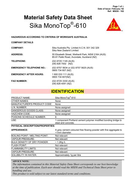 Sika Monotop 610