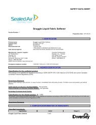MSDS - Diversey Inc. - Material Safety Data Sheets
