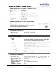 Material Safety Data Sheet - Bostik Philippines Inc.