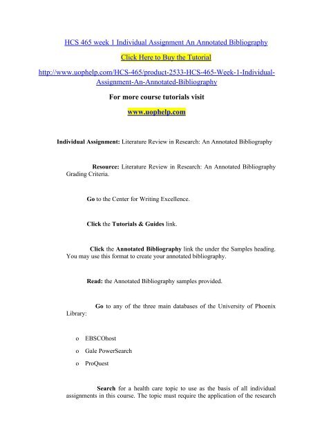 HCS 465 week 1 Individual Assignment An Annotated Bibliography.pdf