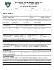 Lenox Fire Department Volunteer Application Form