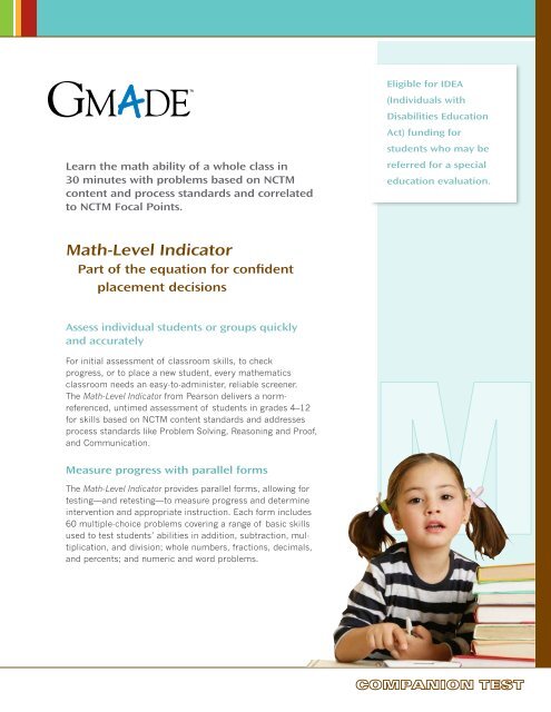 Math-Level Indicator - FWD - Pearson