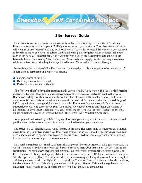 Site Survey Guide