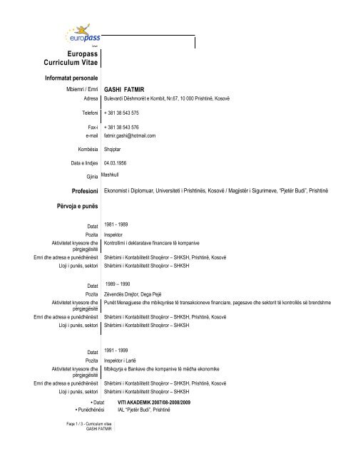 Europass Google Curriculum Vitae V Slovenščini - Modelo de Curriculum Vitae