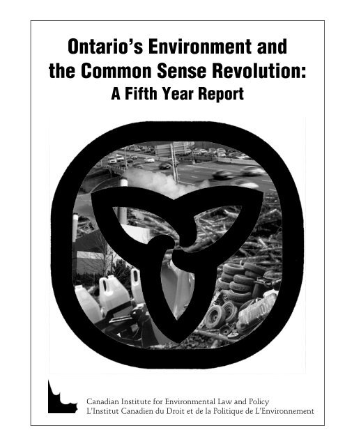 Ontario’s Environment and the Common Sense Revolution