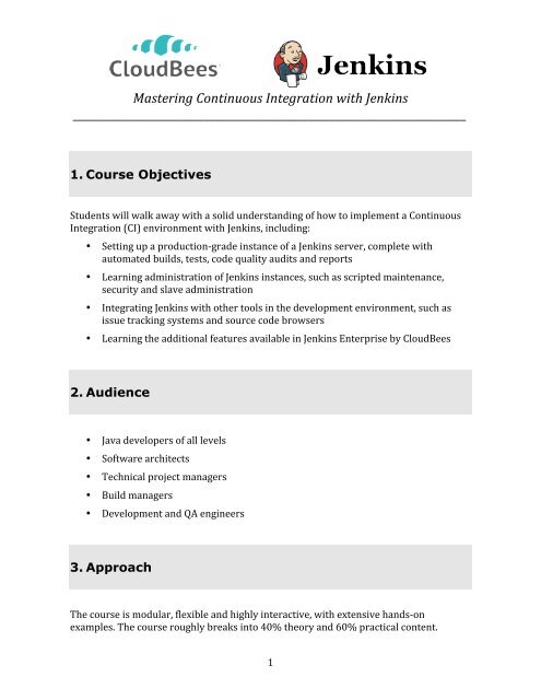 Mastering Continuous Integration with Jenkins - CloudBees Mastering Continuous Integration with Jenkins - CloudBees