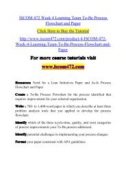 ISCOM 472 Week 3 Learning Team As-Is Process Flowchart and Paper