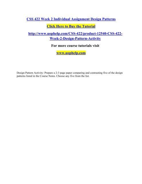 course on design pattern