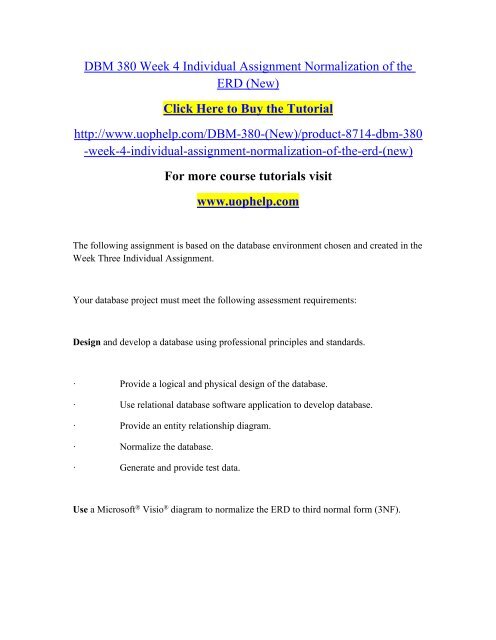 DBM 380 Week 4 Individual Assignment Normalization.pdf