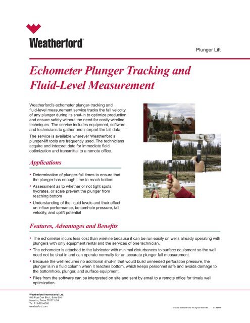 Echometer Plunger Tracking and Fluid-Level Measurement