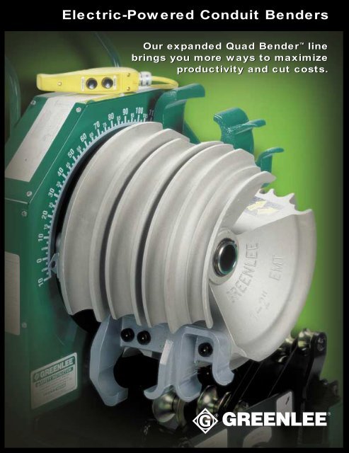 Electric-Powered Conduit Benders