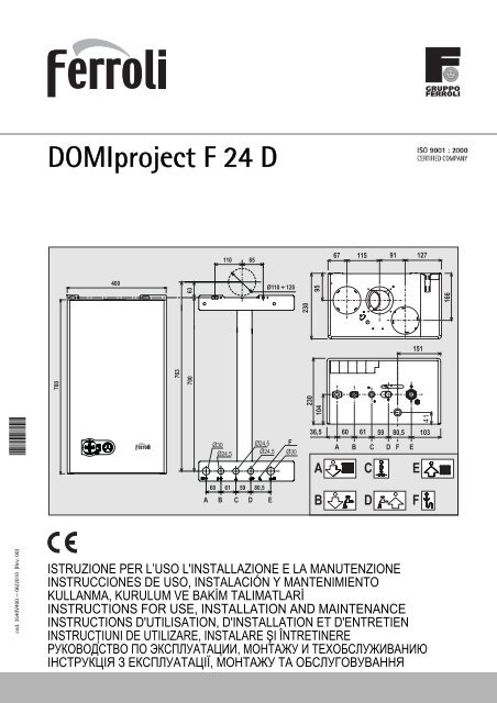 Инструкция Domiproject F 24 D - Котлы Ferroli