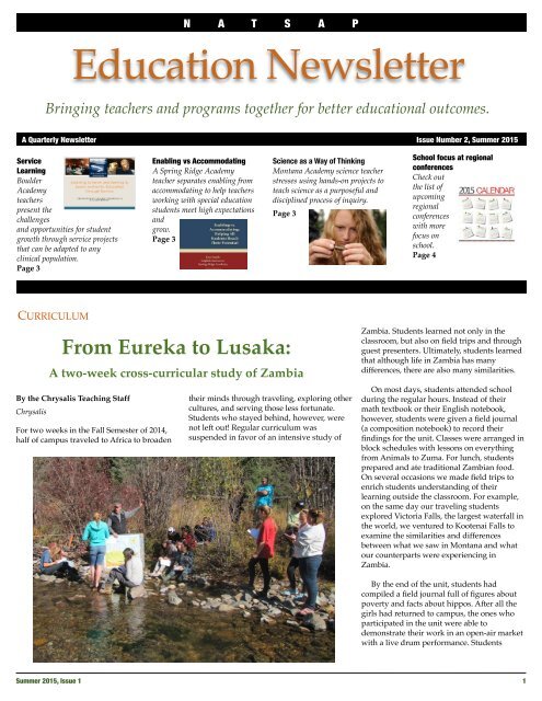 Education Newsletter