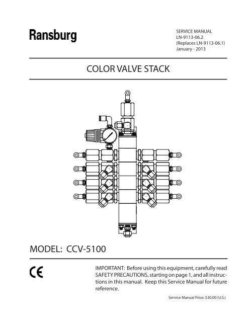 COLOR VALVE STACK MODEL: CCV-5100 - Ransburg