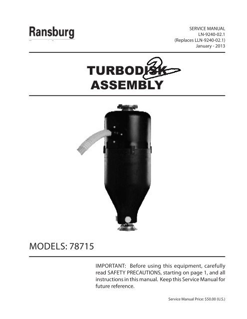 Turbodisk 2 Assembly (LN-9240-02.1) - Ransburg
