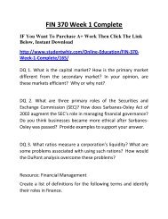 FIN 370 Week-3 Precision Machines Part 1