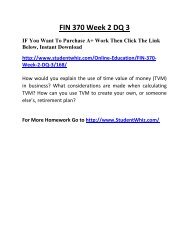 FIN 370 Week-3 Precision Machines Part 1