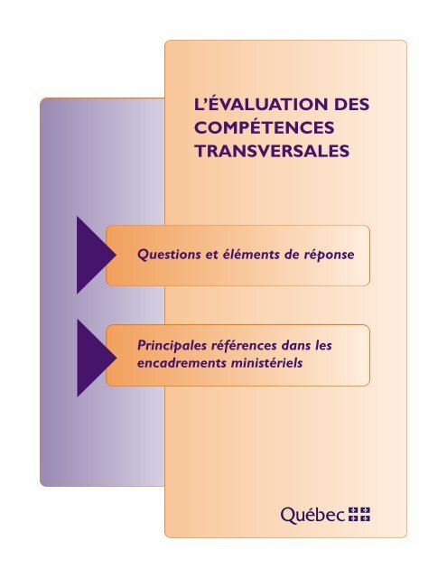 LÉvaluation Des CompÉtences Transversales