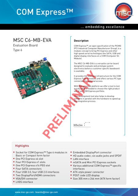 Data sheet - MSC Vertriebs GmbH
