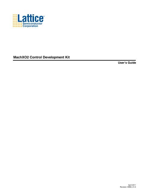 EB60 - MachXO2 Control Development Kit User's Guide
