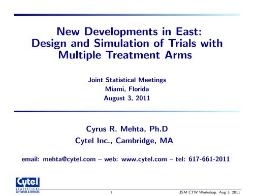 Design and Simulation of Trials with Multiple Treatment Arms