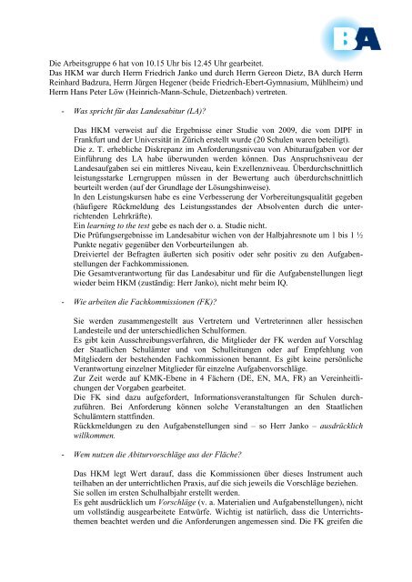 Herrn Hans Peter Löw (Heinrich-Mann-Schule, Dietzenbach)