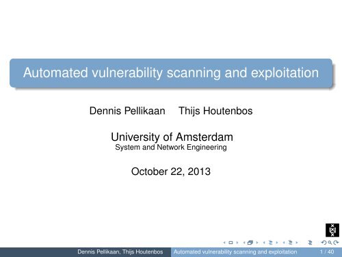 Automated Vulnerability Scanning And Exploitation 4537