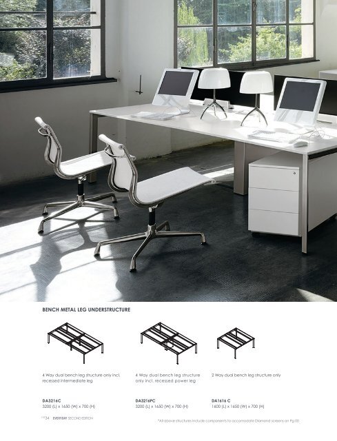 Bench METAL LEG UNDERSTRUCTURE