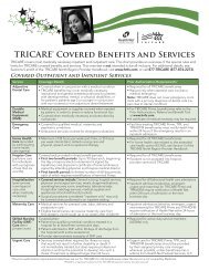 TRICARE Vision Benefits Fact Sheet