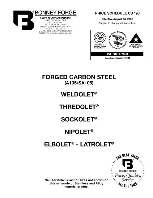 FORGED CARBON STEEL WELDOLET THREDOLET SOCKOLET NIPOLET ELBOLET - LATROLET