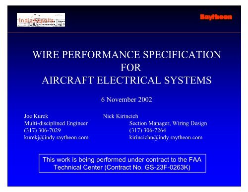 Wire Performance Specification For Aircraft Electrical Systems.ppt ...