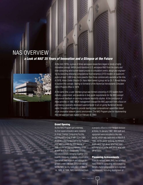 overview and history nas overview - NASA High-End Computing