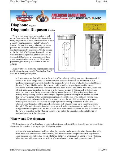 Diaphone Diaphonic Diapason